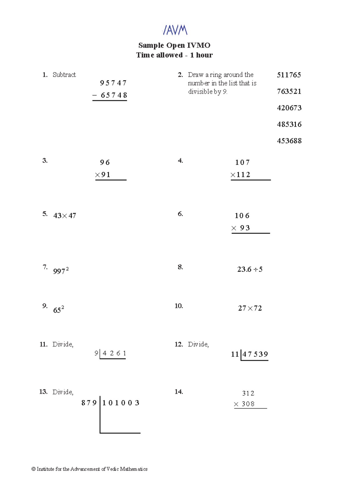 Sample Open IVMO Exam Questions and Answers - Studocu