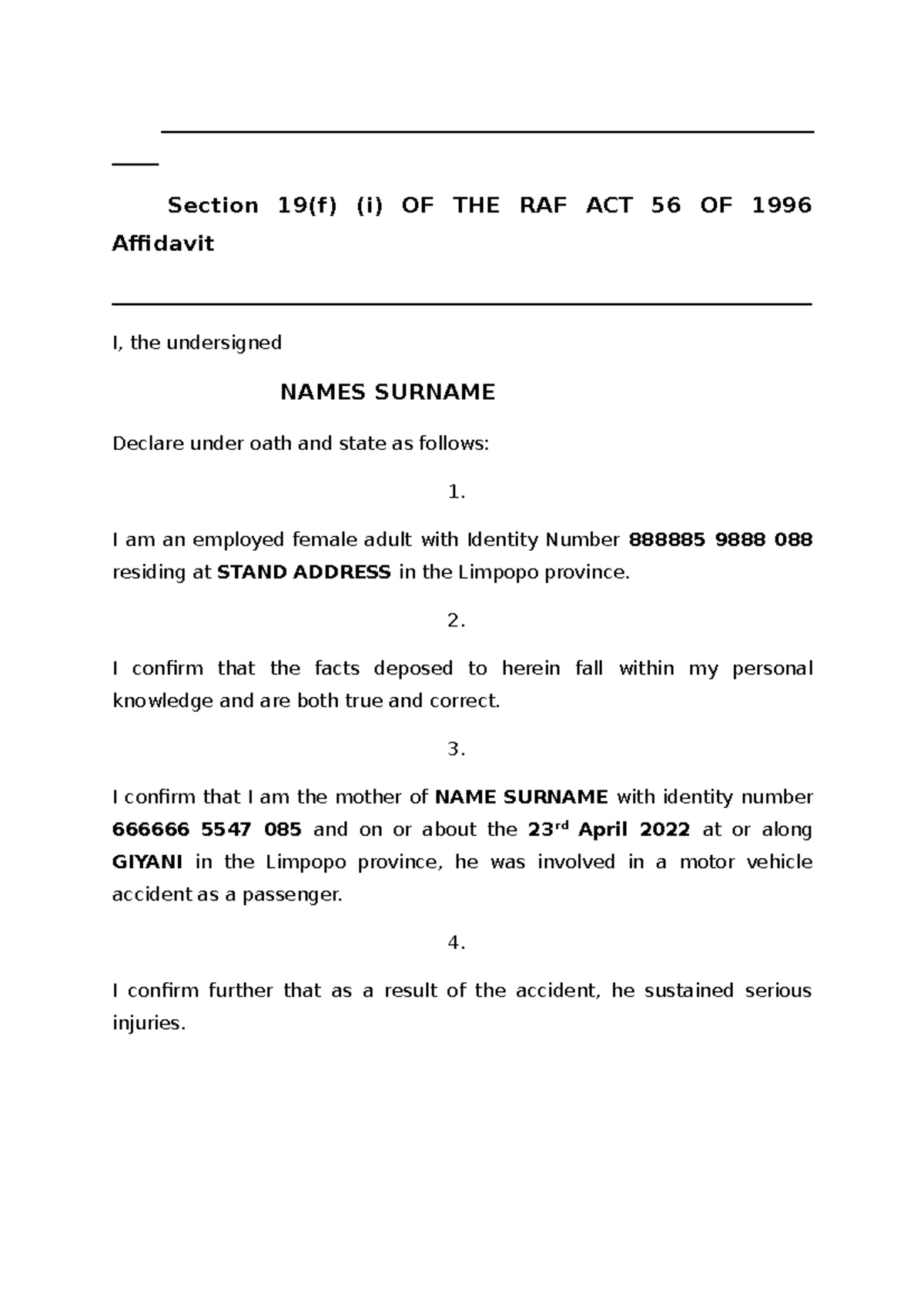 J788-form02B -Combined Summons (District and Regional Courts) - REPUBLIC OF SOUTH AFRICA No. 2B ...