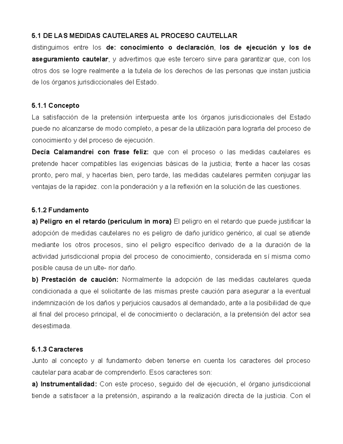 Resumen de Medidas Cautelares en el Proceso Cautelar - CPCYM - Studocu