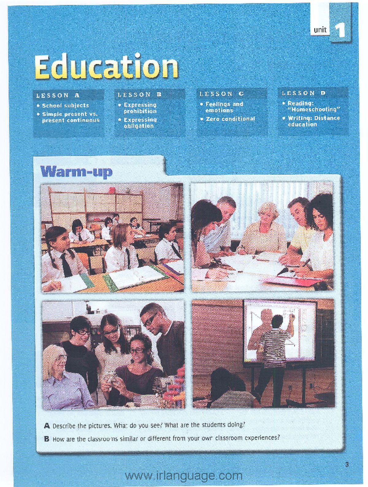 Unit 1 Overview – Four Corners 3 Student Book Insights - Studocu