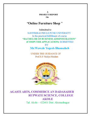 DBMS Labbook - F. Y. B. B. A. (C.) Semester I Lab Book Name: - Studocu