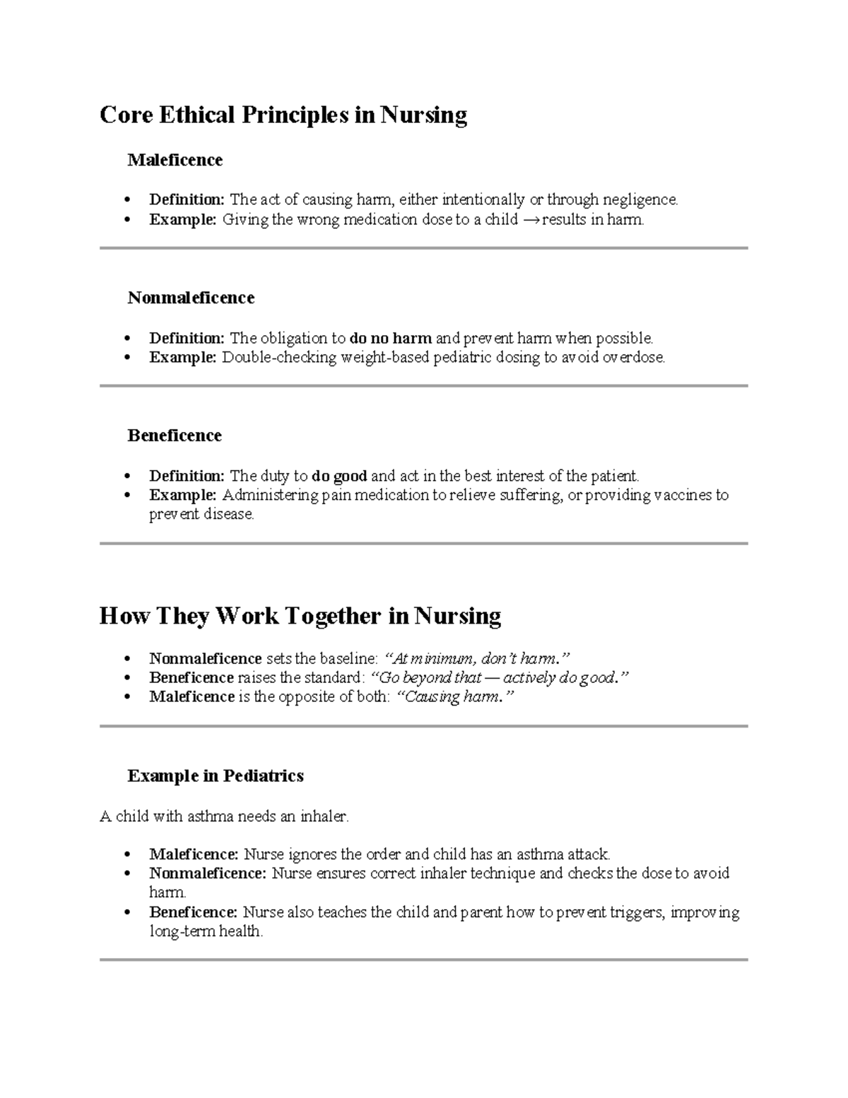 Nonmaleficence In Nursing