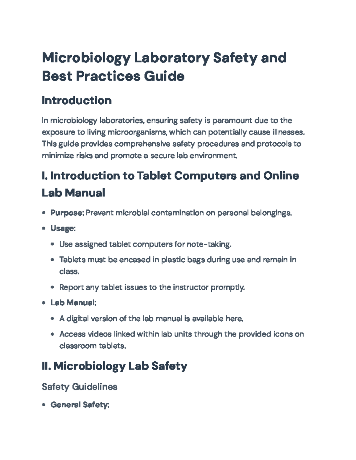 Microbiology Lab Safety: Best Practices Guide for Students ...