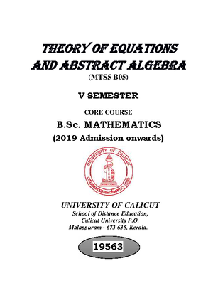 Maths - Second Semester B.(CCUFGTP) Degree Examination March 2025 ...