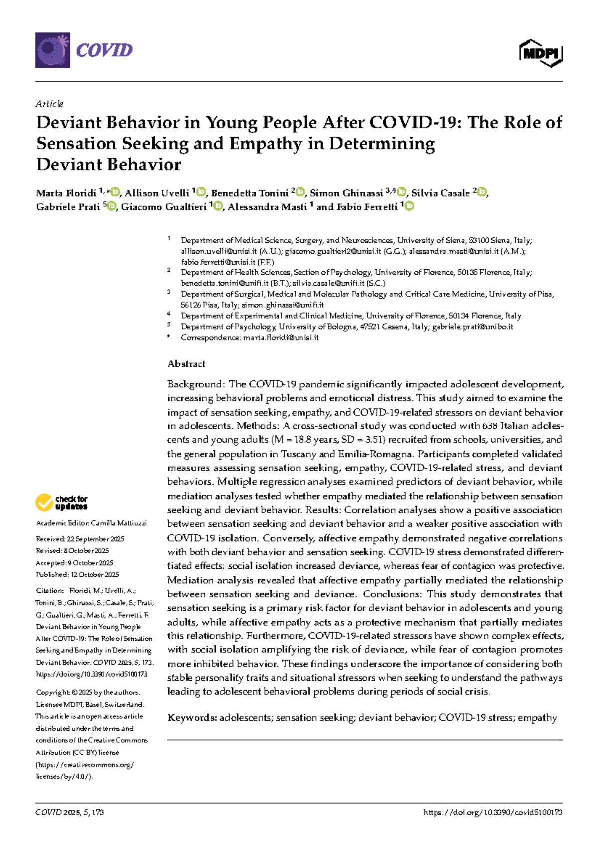 Deviant Behavior in Young People: Sensation Seeking & Empathy Insights ...