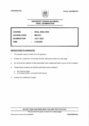 (MAT571) Tutorial 1 - Question - TOPIC 1: LOGIC TUTORIAL 1 Question 1 Construct the truth table ...