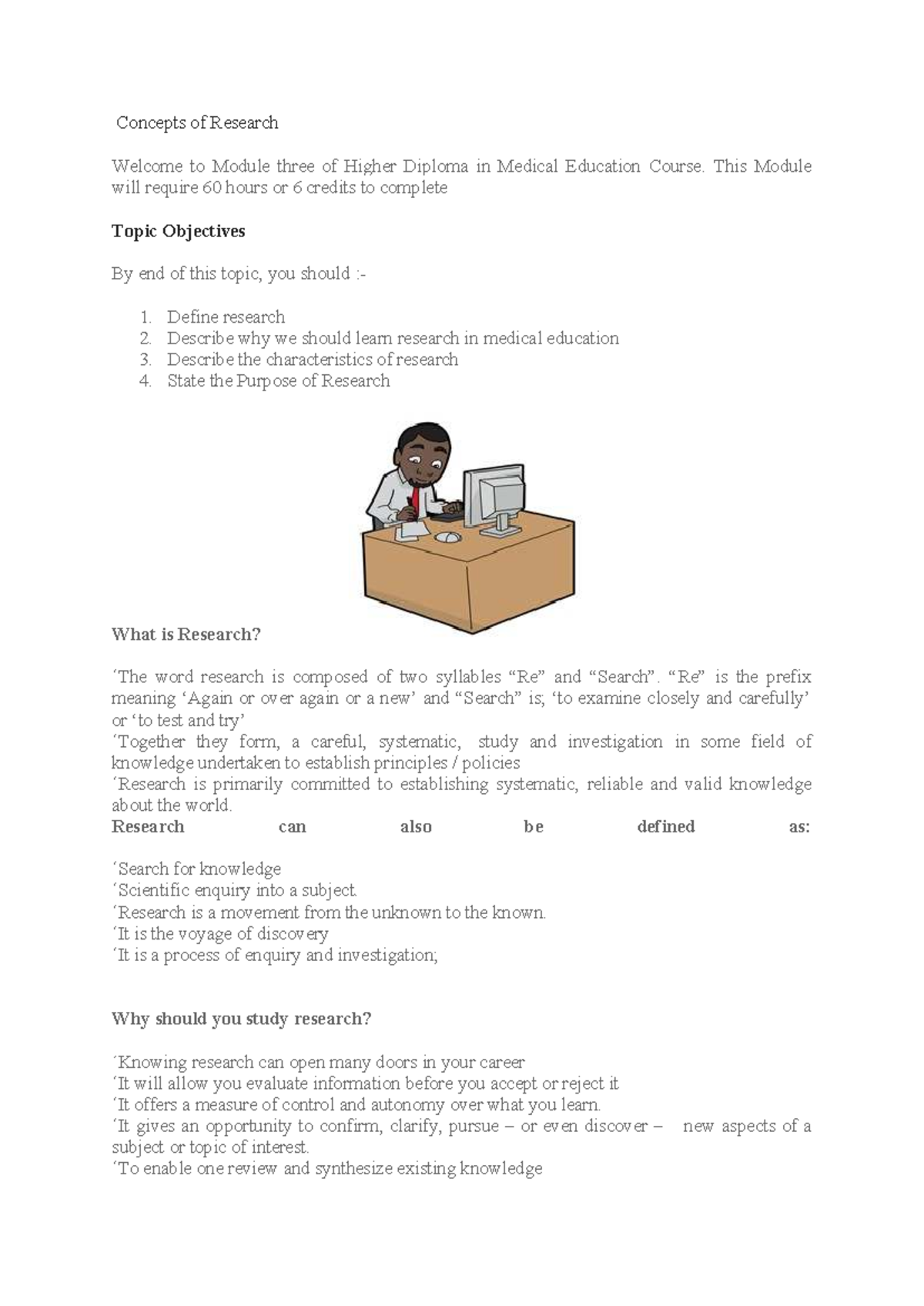 Research Concepts in Medical Education: Module 3 (HDME 1 & 2) - Studocu