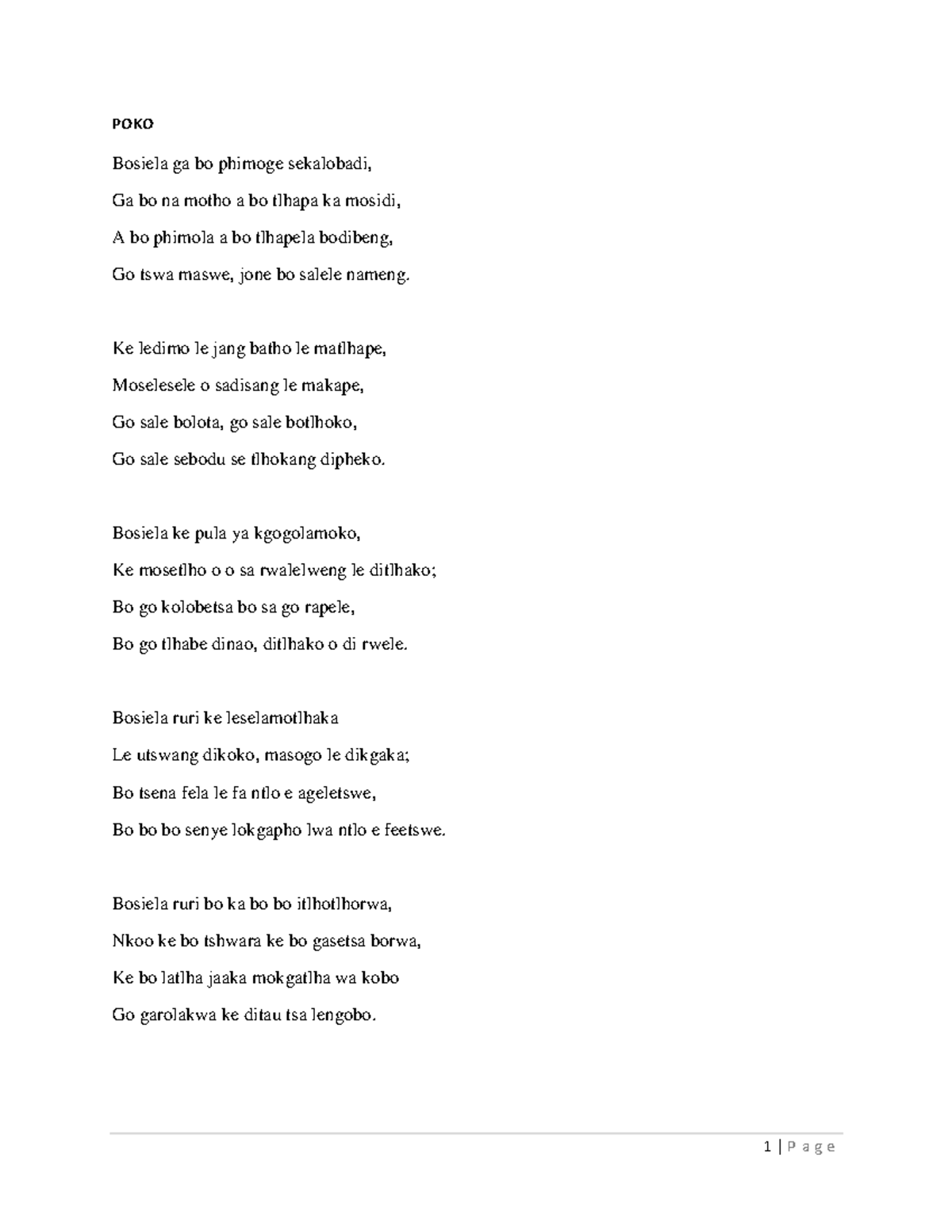 736654814-POKO - Bosiela: Analysis and Literary Techniques - Studocu