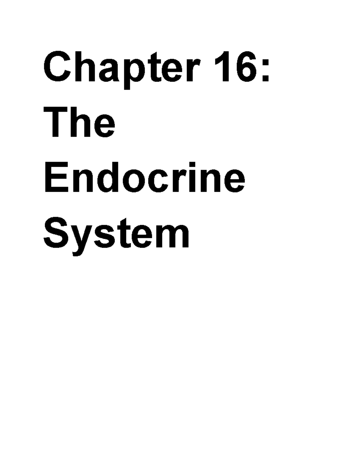 Chapter 16: The Endocrine System Overview and Key Functions - Chapter ...