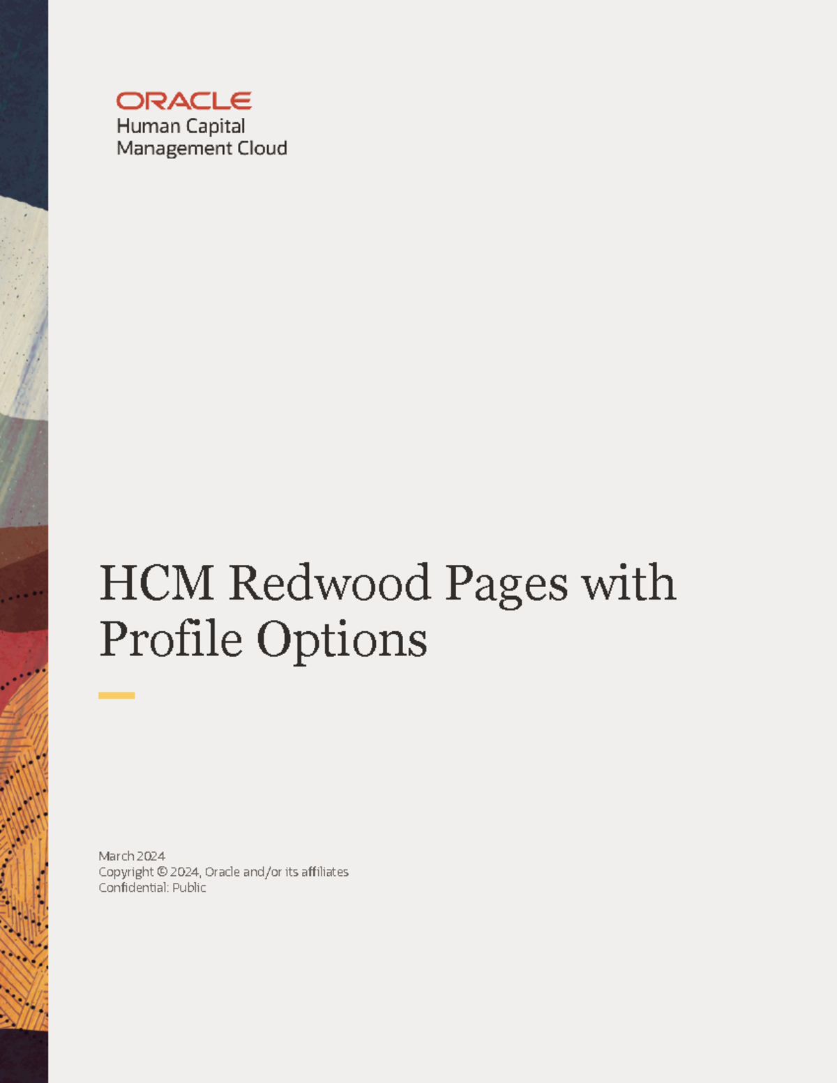 Redwood Pages with Profile Options for 23B - 24B - HCM Redwood Pages with Profile Options March ...