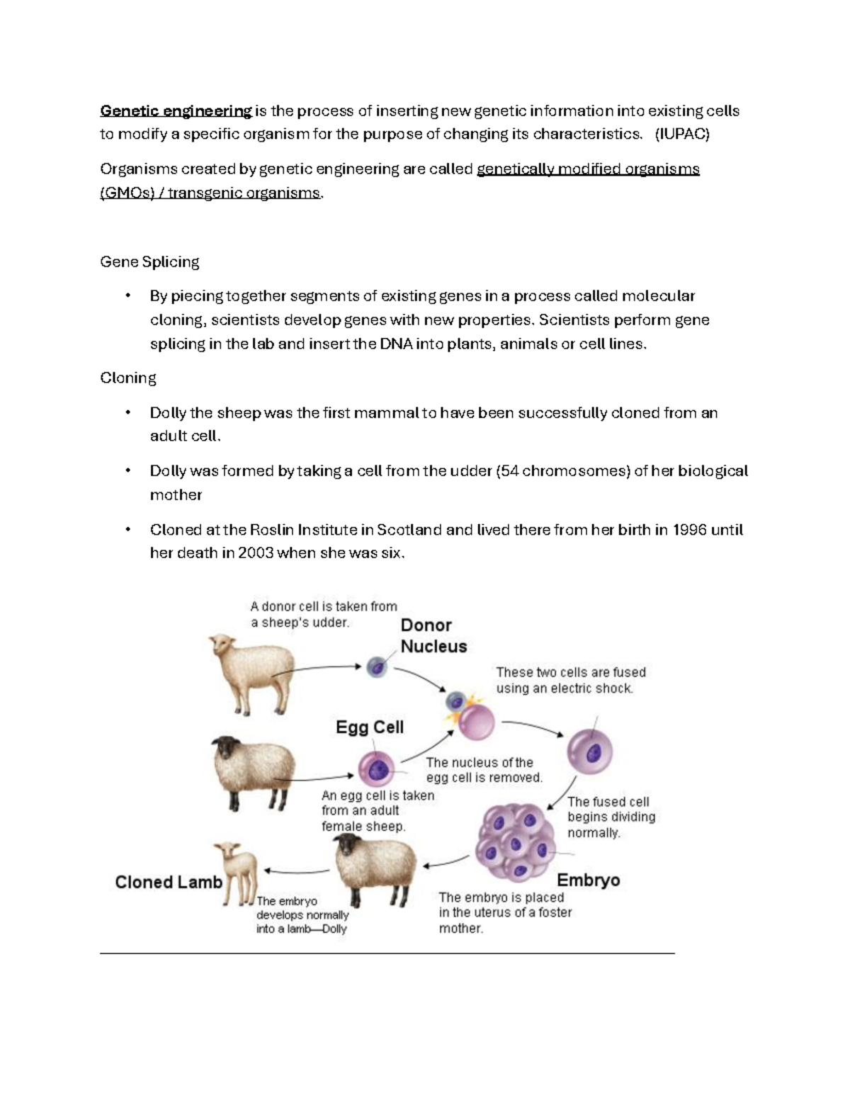 IUPAC Genetic Engineering: Overview, History, and Applications - Studocu