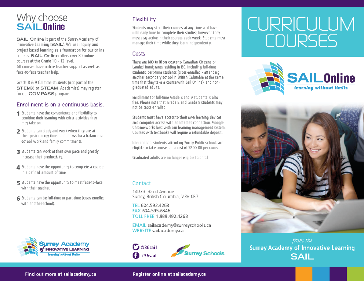 SAILOnline Program Overview - Surrey Academy of Innovative Learning ...