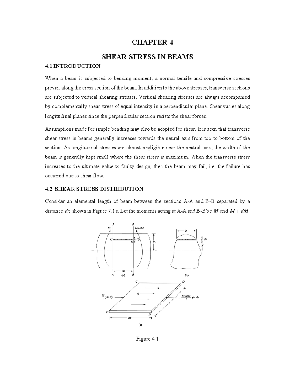 Chapter 4: Shear Stress in Beams - Analysis & Distribution Concepts ...