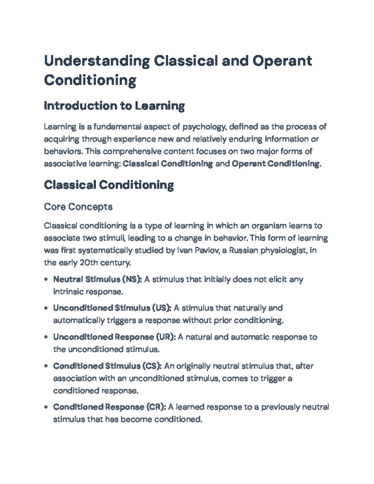 Understanding Classical and Operant Conditioning in Psychology ...