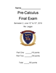 AP Precalculus - Advanced Placement - Studocu