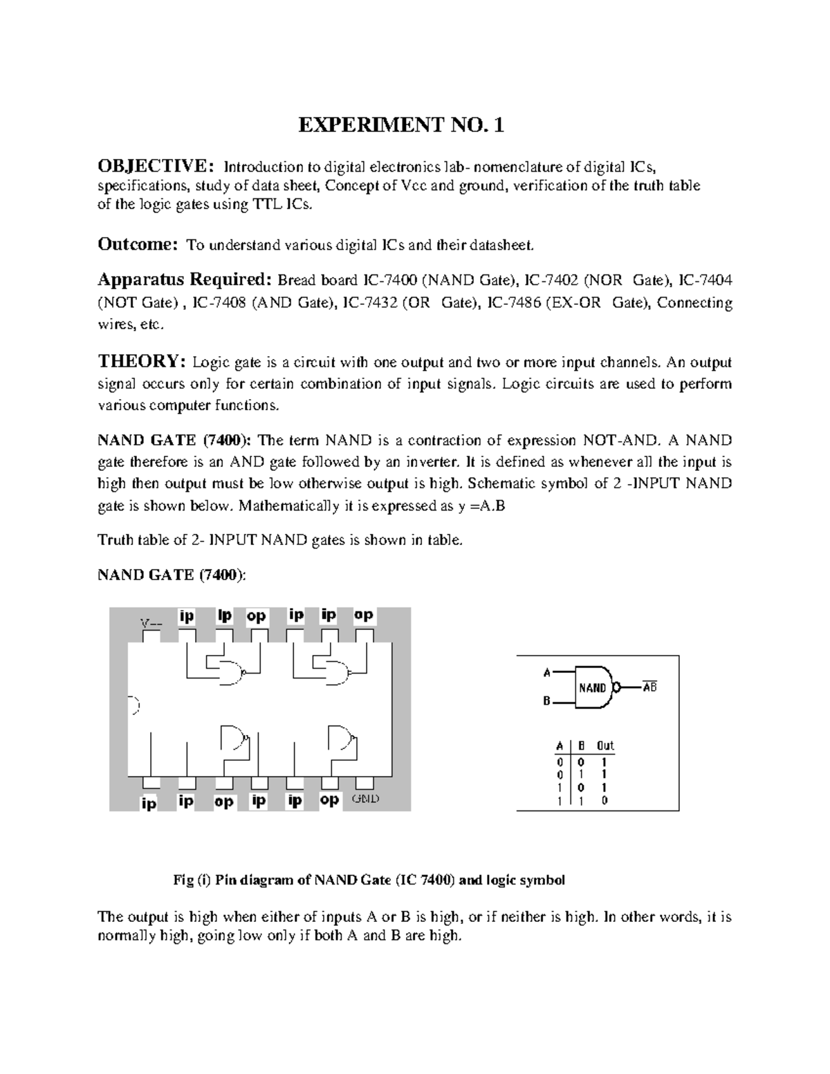 Digital Logic Design Lab Manual (DLD) - Practical Experiments & Theory - Studocu