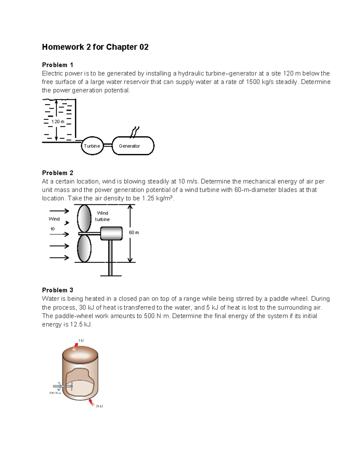 HW 2 - Chapter 02: Power Generation & Energy Analysis - Studocu