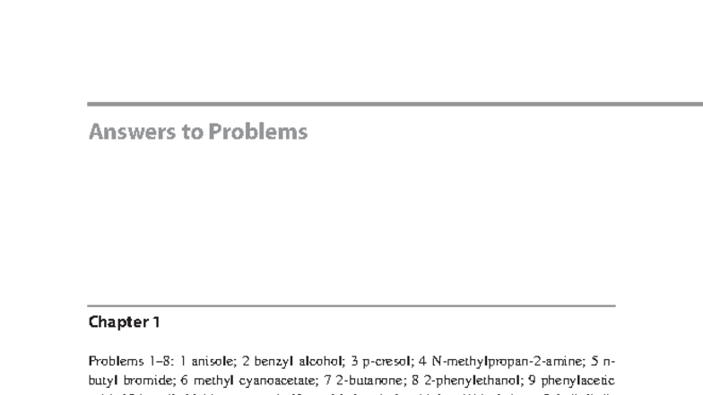 ESM 477422: Solutions to Organic Chemistry Problems 1-17 - Studocu