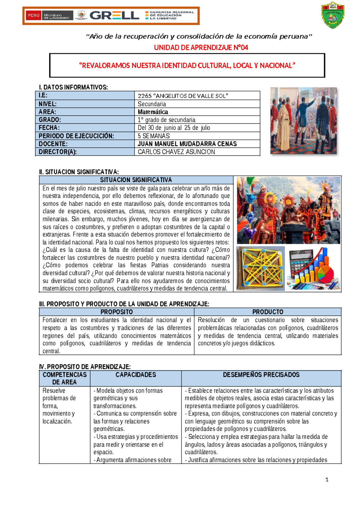 Sesión de Polígonos: Fortaleciendo la Identidad Cultural y Matemática ...
