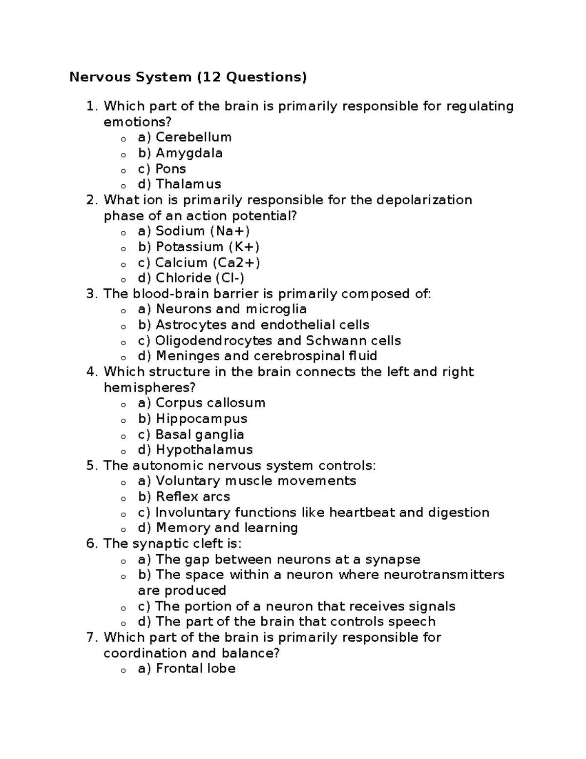 ANAT 55 Final Exam Study Guide: Nervous, Skeletal, Muscular, Endocrine ...