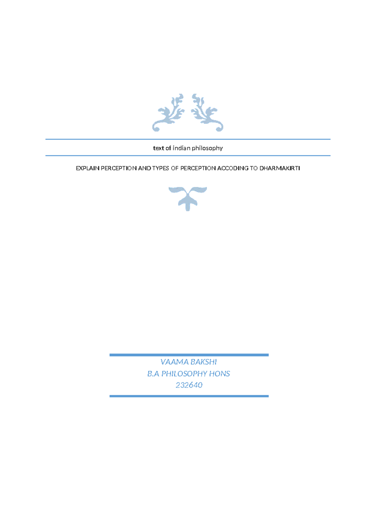 Nyaya Philosophy: Perception & Inference Types - B.A. Philosophy Hons ...