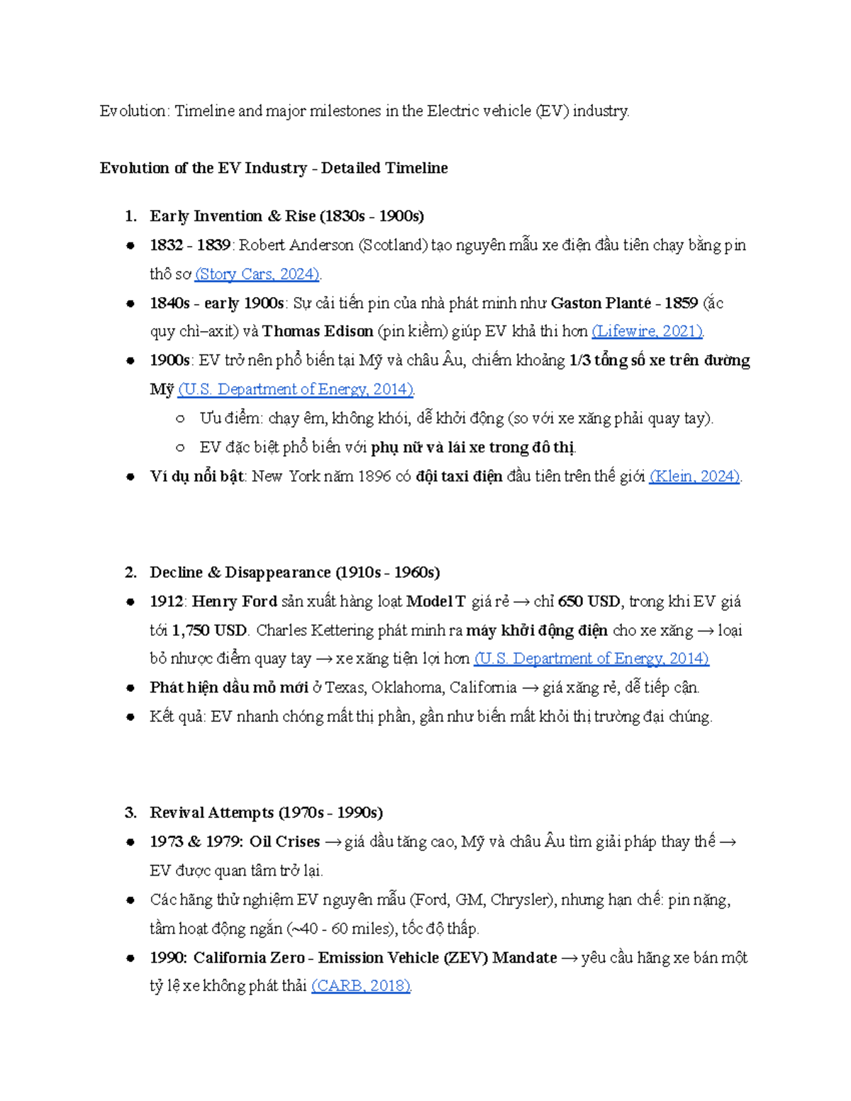 EV Industry: Major Milestones and Timeline of Electric Vehicle ...