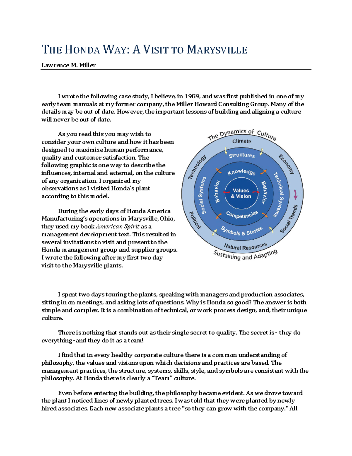 The-Honda-Way - asdadsa - T HE H ONDA W AY : A V ISIT TO M ARYSVILLE ...