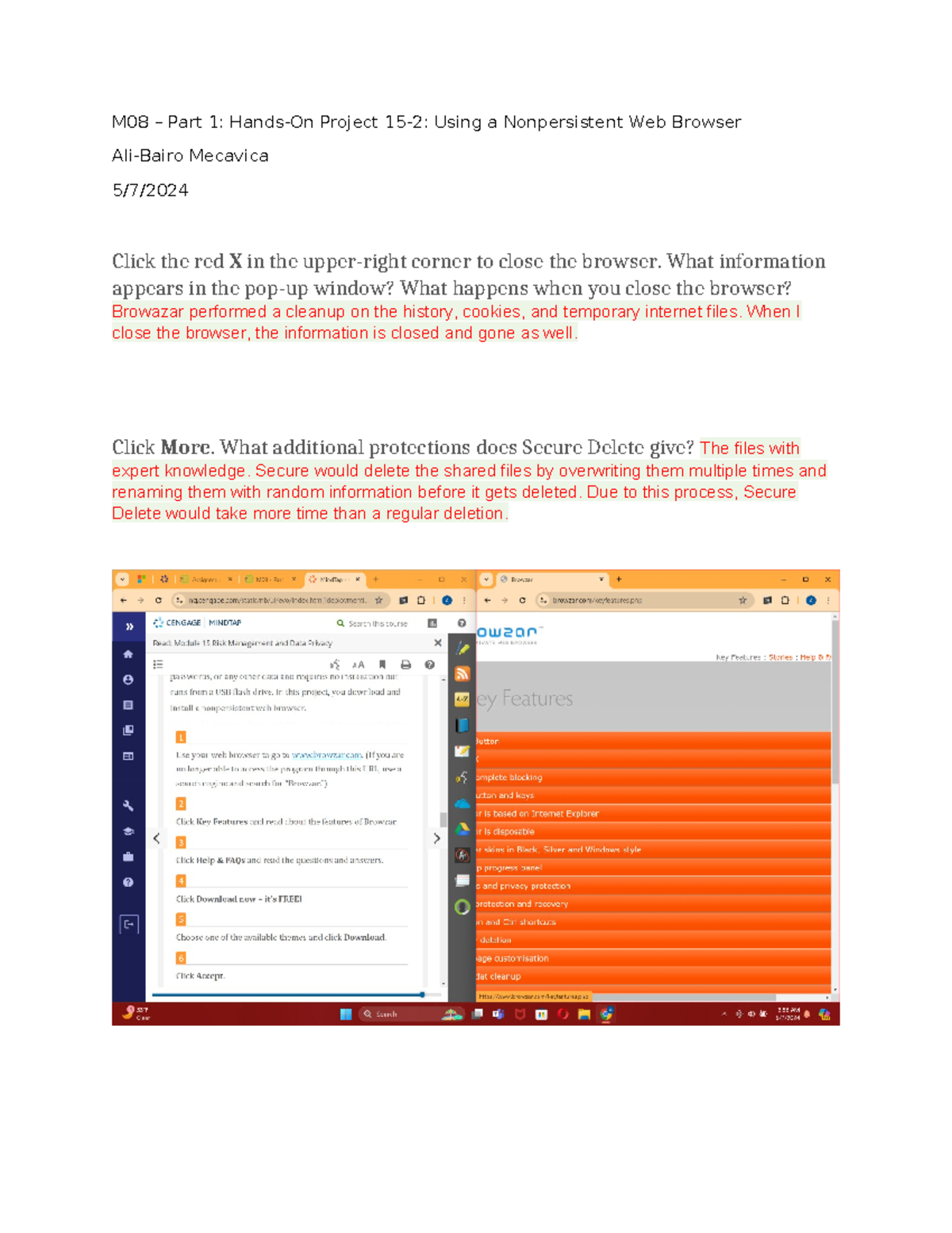M08 - Part 1: Hands-On Project 15-2 on Nonpersistent Browsers - Studocu