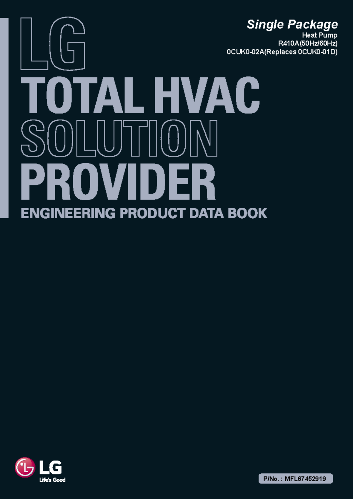Single Package Heat Pump Overview: MFL67452919 Product Data - Studocu