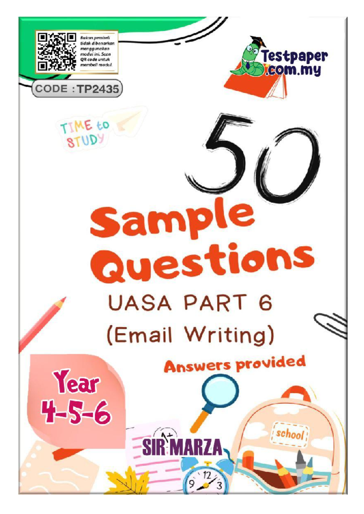 TP2435 - UASA PART 6 - 50 Sample Email Writing Prompts for Practice ...