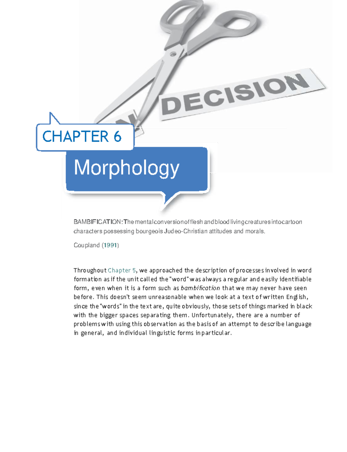 Final Exam Study Guide: Morphology in Linguistics (Course Code) - CHAPTER 6 Morphology - Studocu
