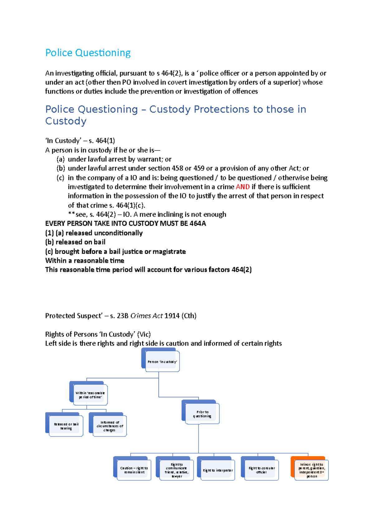Police Questioning - Lecture notes 1-11 - Police Questioning An ...