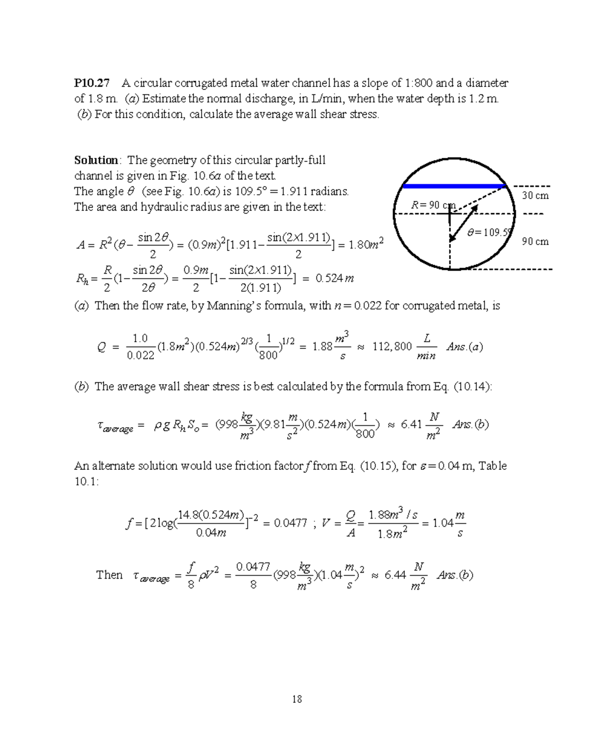 P10.27 Circular Corrugated Metal Water Channel Analysis - Studocu