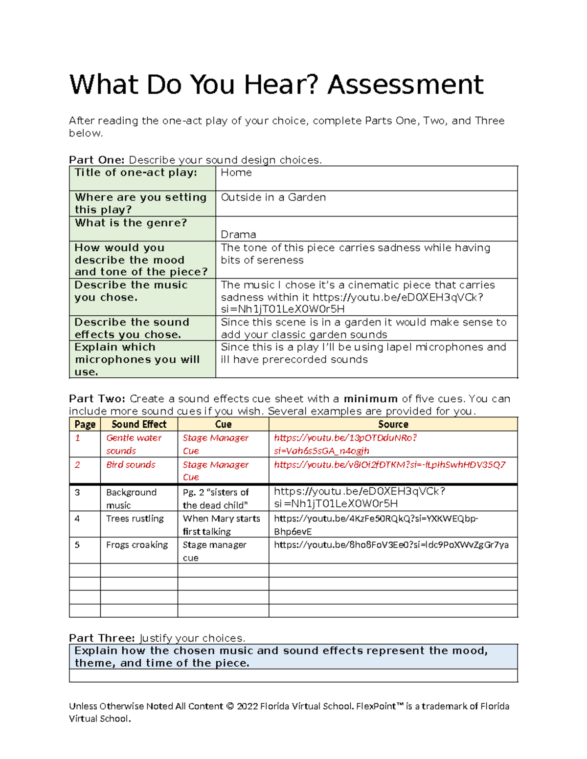 Sound Design Assignment 2: Analyzing "Home" Sound Choices - Studocu