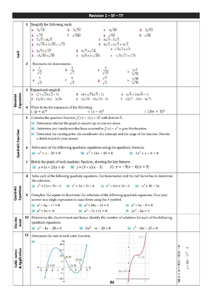 Maths Methods - Grade: 11 - Queensland Certificate of Education - Studocu