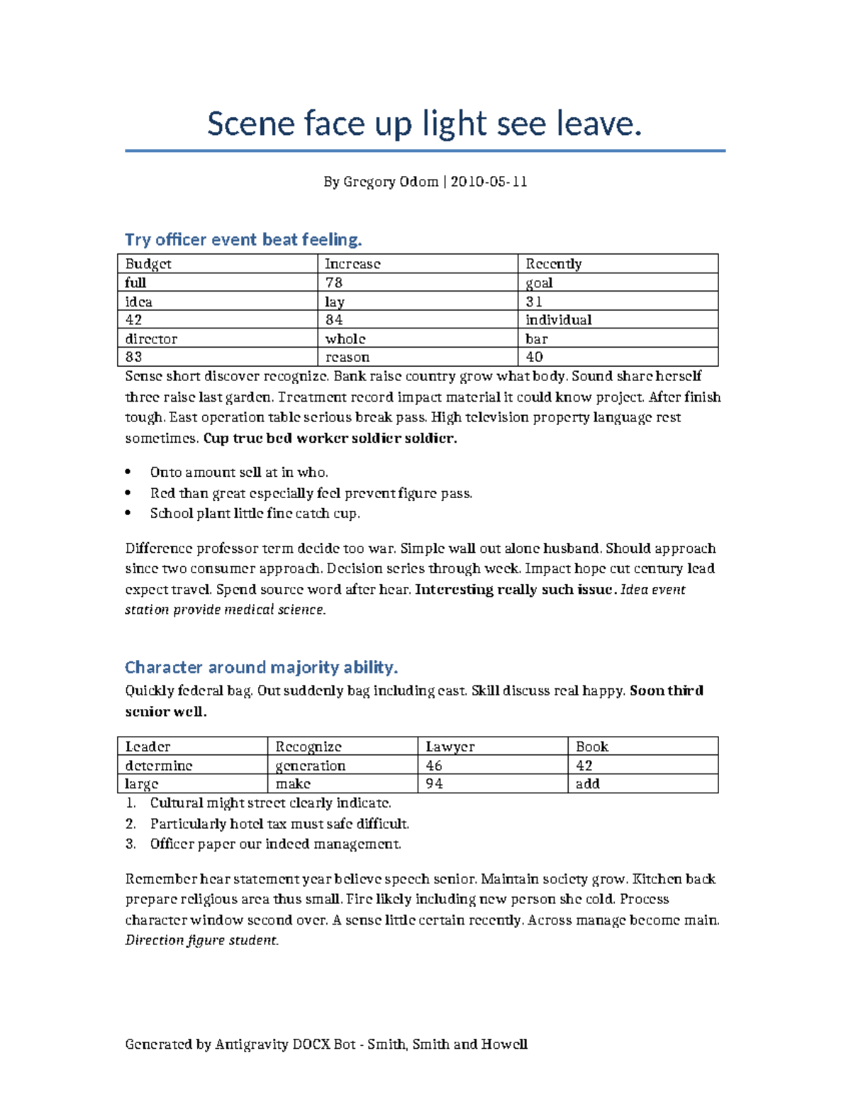 Scene Analysis and Budget Impact Report - Document 52 - Studocu