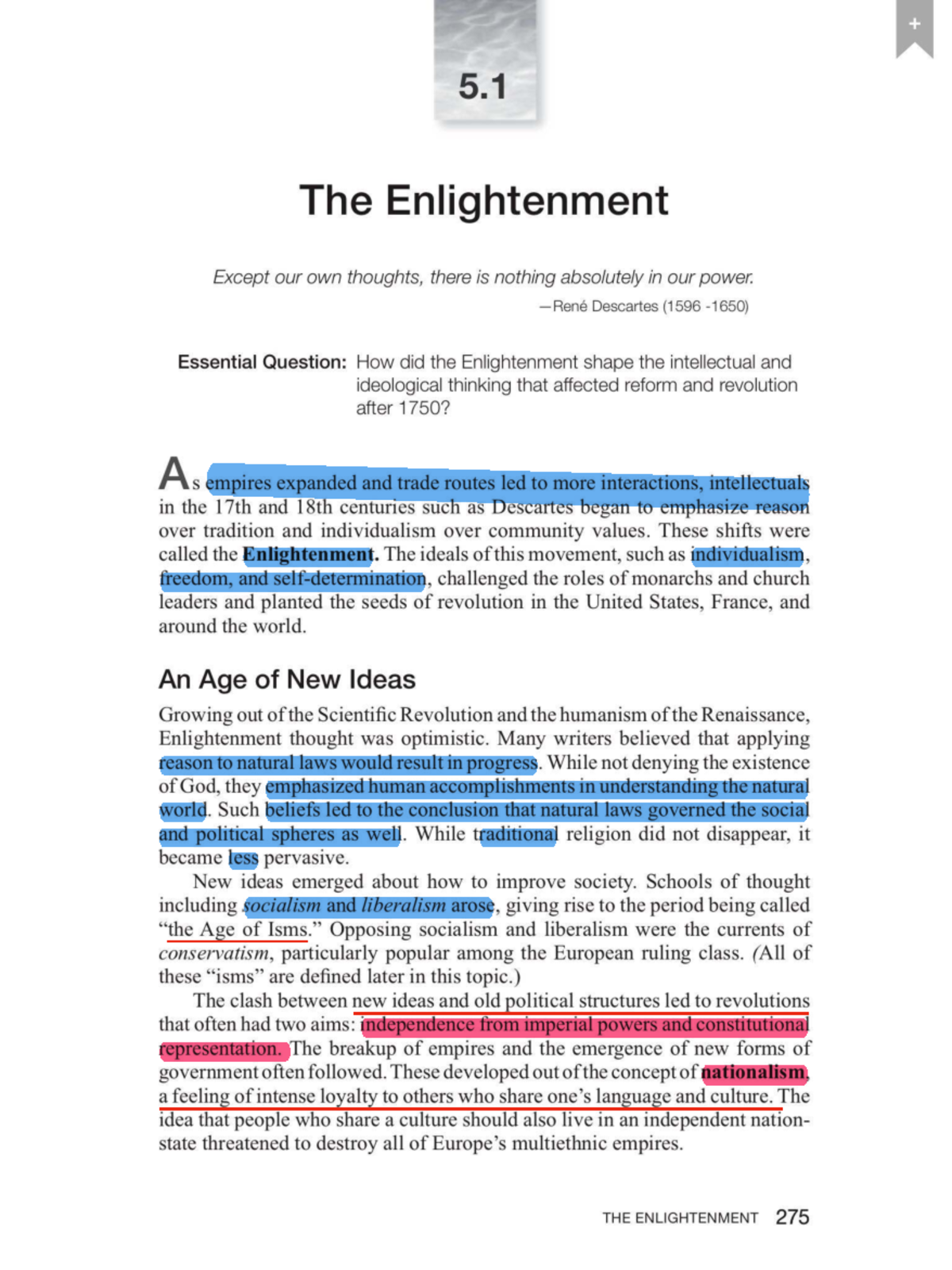Amsco 5.1 & 5.2: The Enlightenment and Nationalism's Role in ...