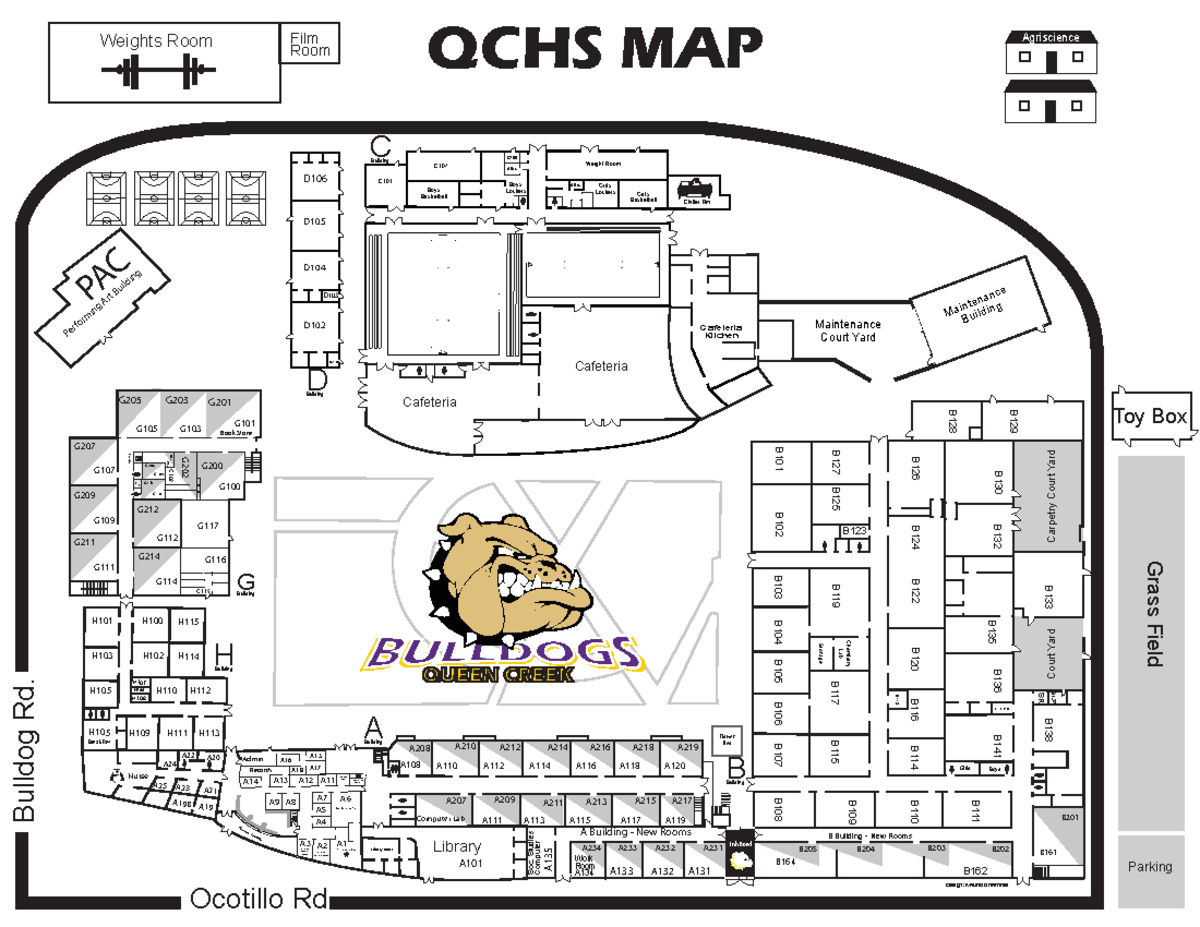 QCHS Campus Map Overview for Queen Creek High School - Studocu