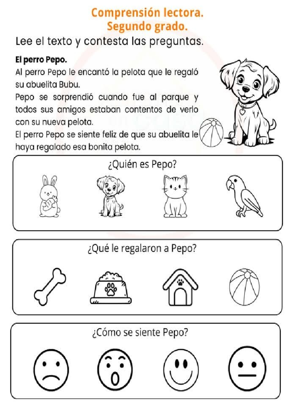 Comprensión Lectora: El Perro Pepo - Segundo Grado - Studocu