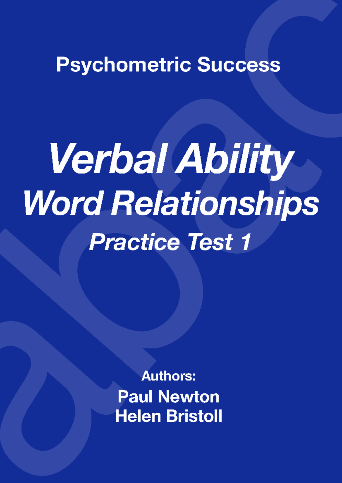 Verbal Ability Test: Word Relationships Practice (Test 1) - Studocu