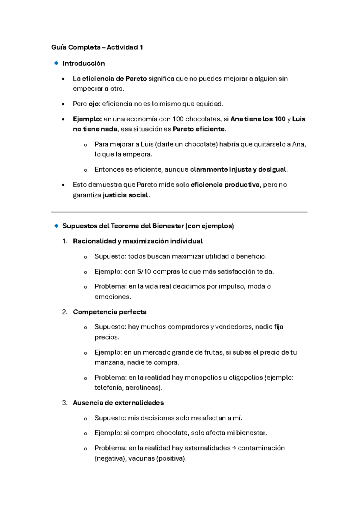 Guía TA1 Micro: Eficiencia de Pareto y Economía del Comportamiento ...