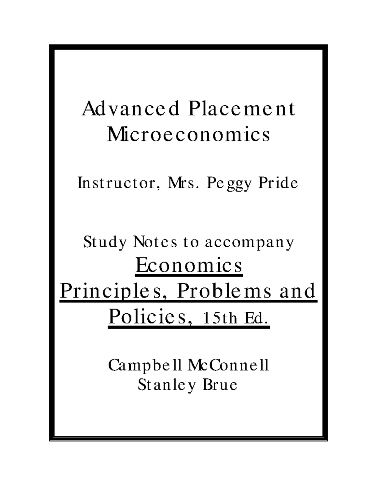 AP Microeconomics Study Notes: Comprehensive Review for Final Exam ...
