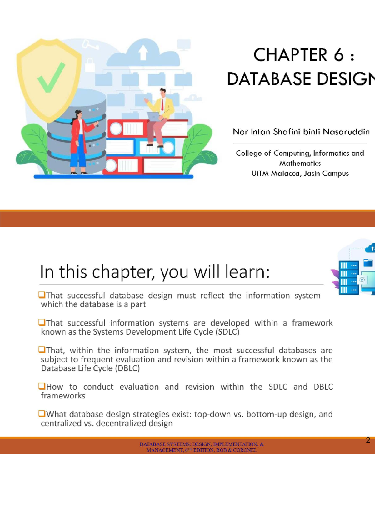 ICT450 CHAPTER 6: DATABASE DESIGN AND DEVELOPMENT STRATEGIES - Studocu