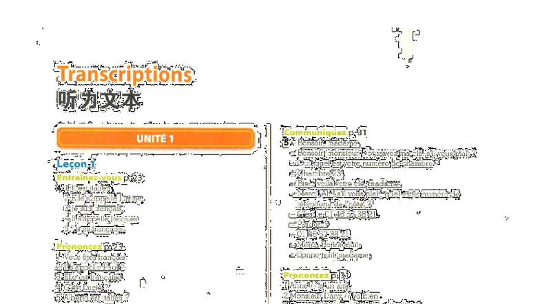 FR 101 Lecture Notes: Unit Transcriptions for Lessons 1-7 - Studocu