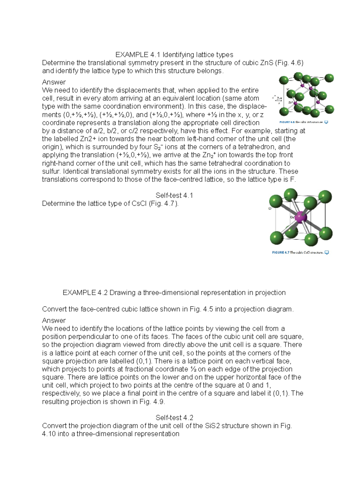 Lattice Types and Symmetry: Examples and Self-Tests for Chem 101 - Studocu