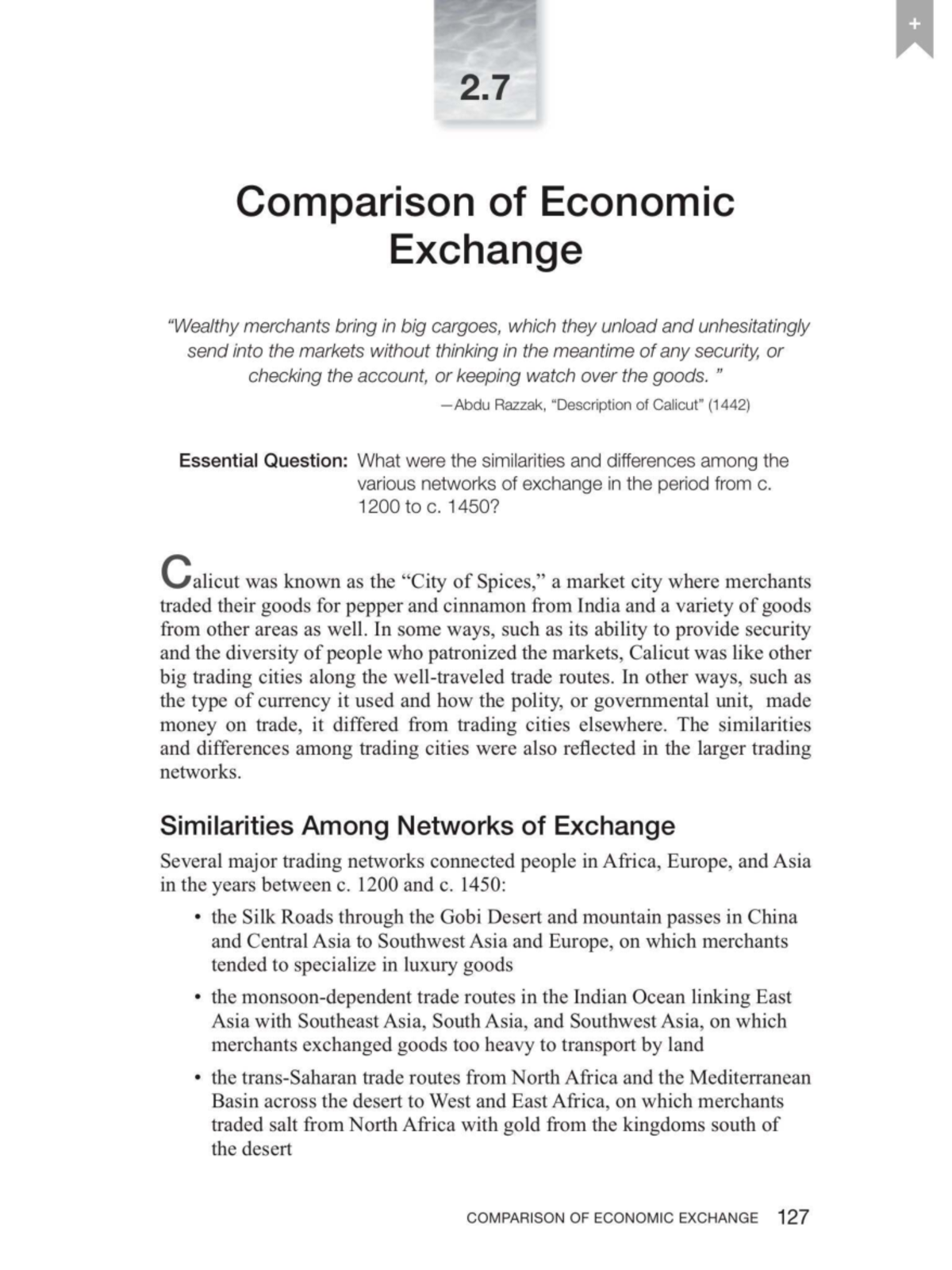 Amsco 2.7 Economic Exchange Networks: Similarities & Differences (1200 ...