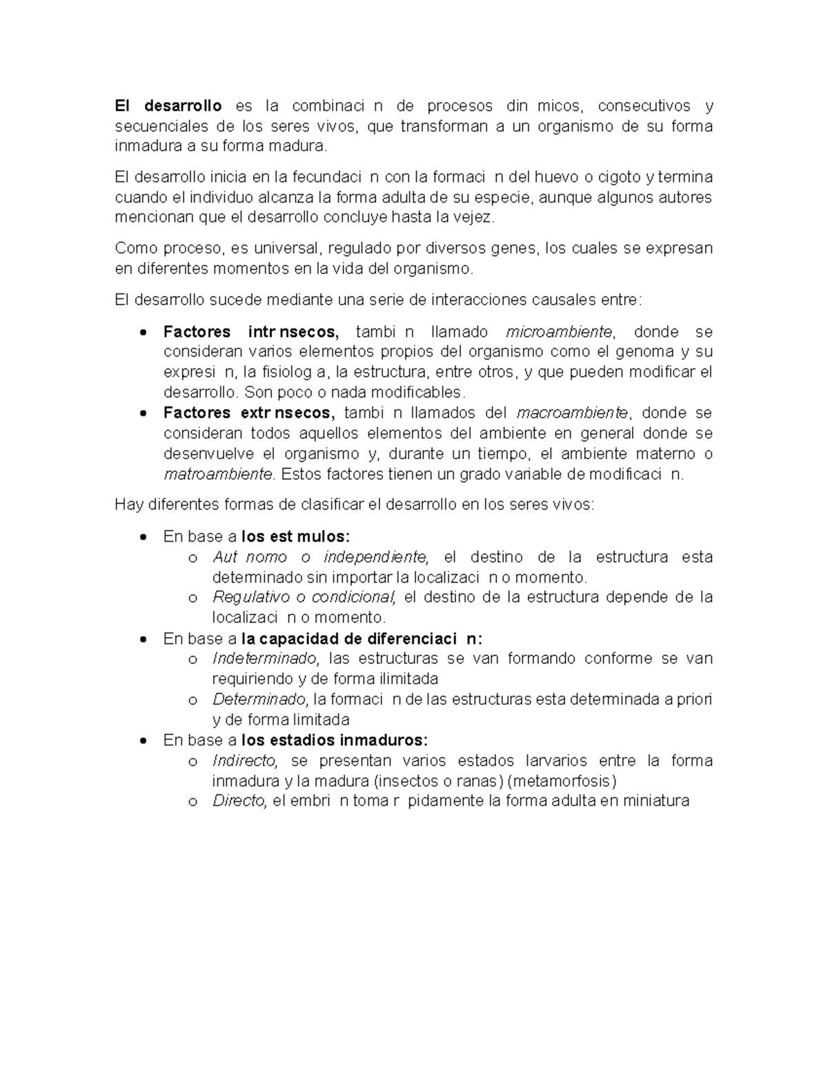 Apuntes de la Primera Unidad de Embriología (EMB101) - Studocu