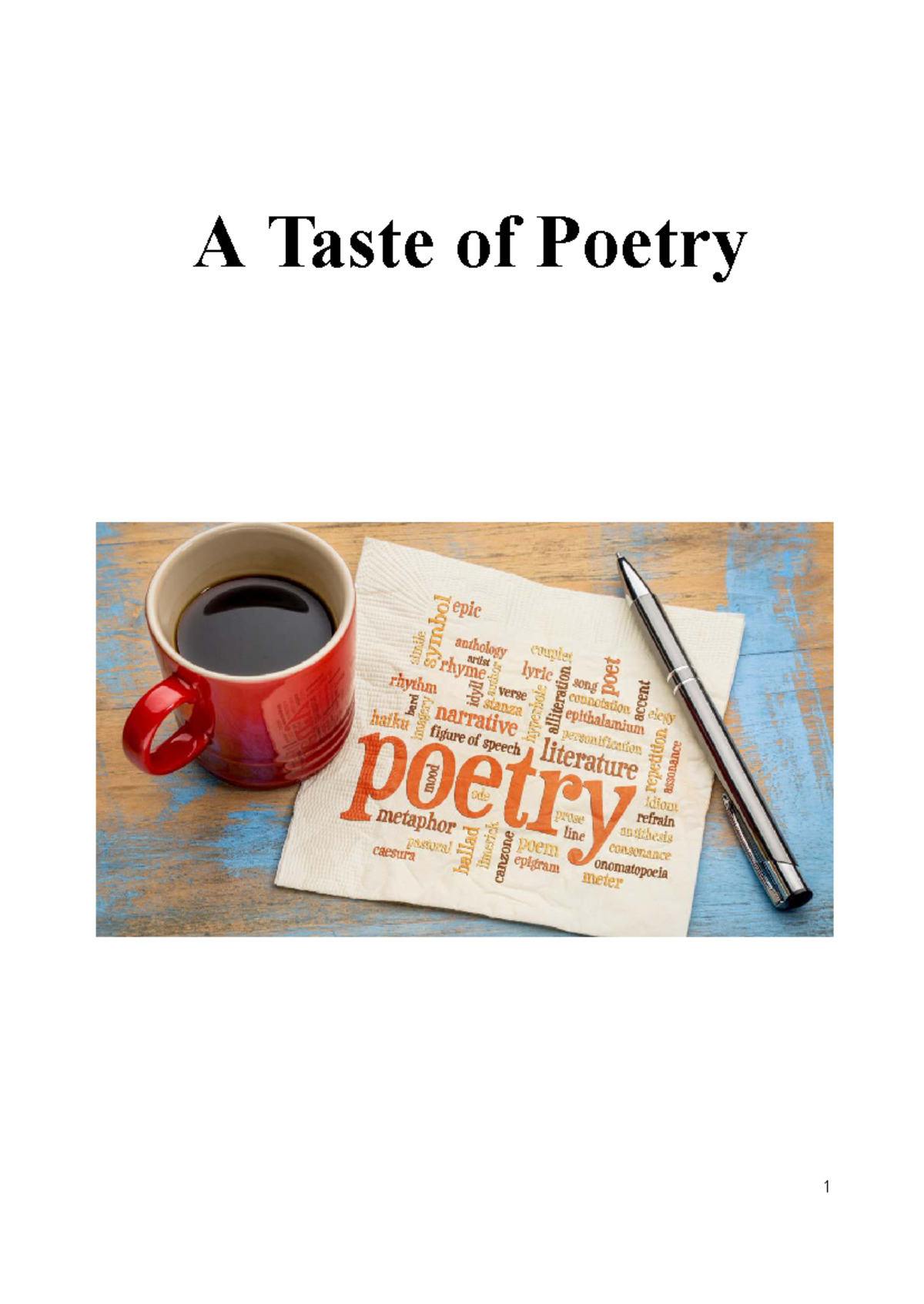 2026 A Taste of Poetry: Themes, Techniques, and Analysis - Studocu