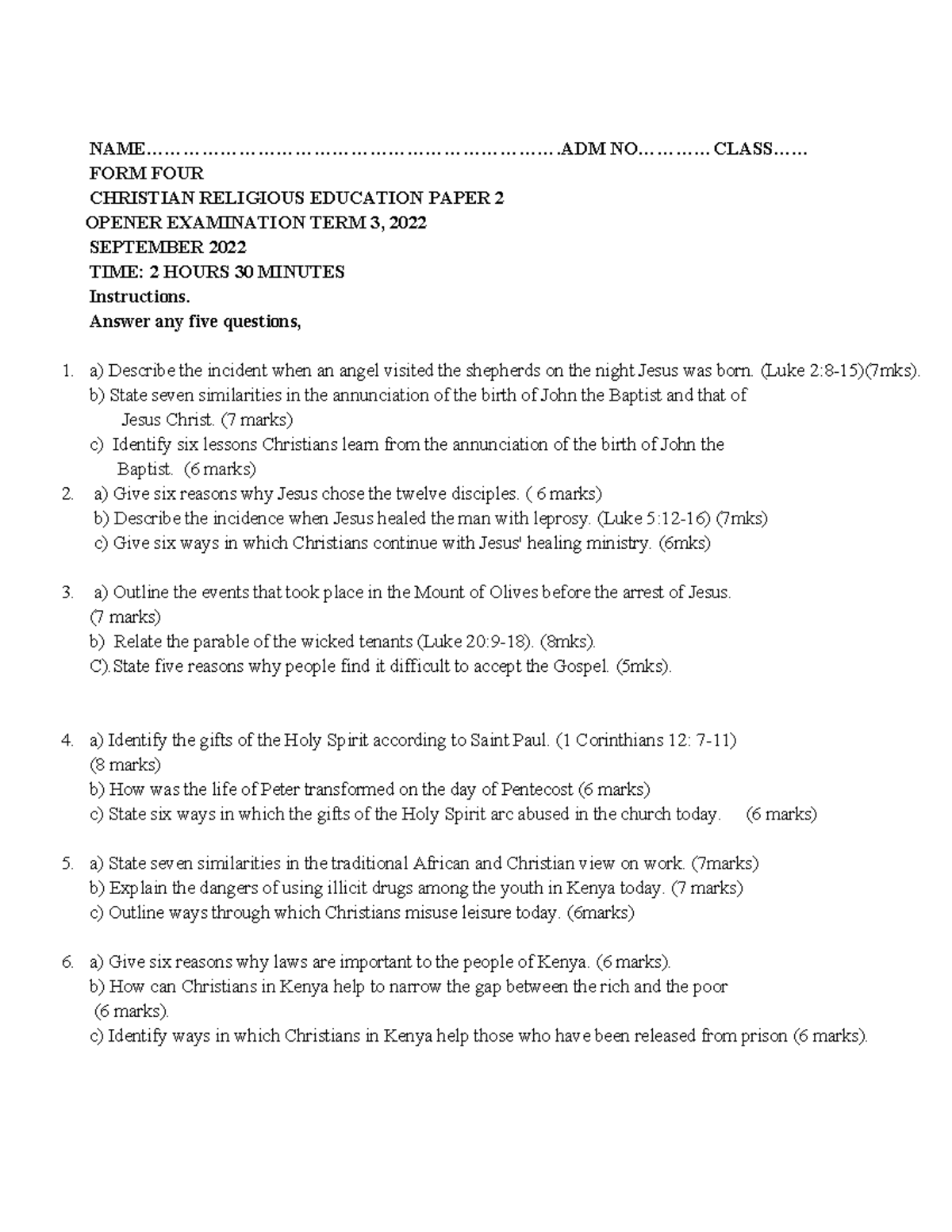 CRE F4 PP2 QS 4 - Revision - NAME