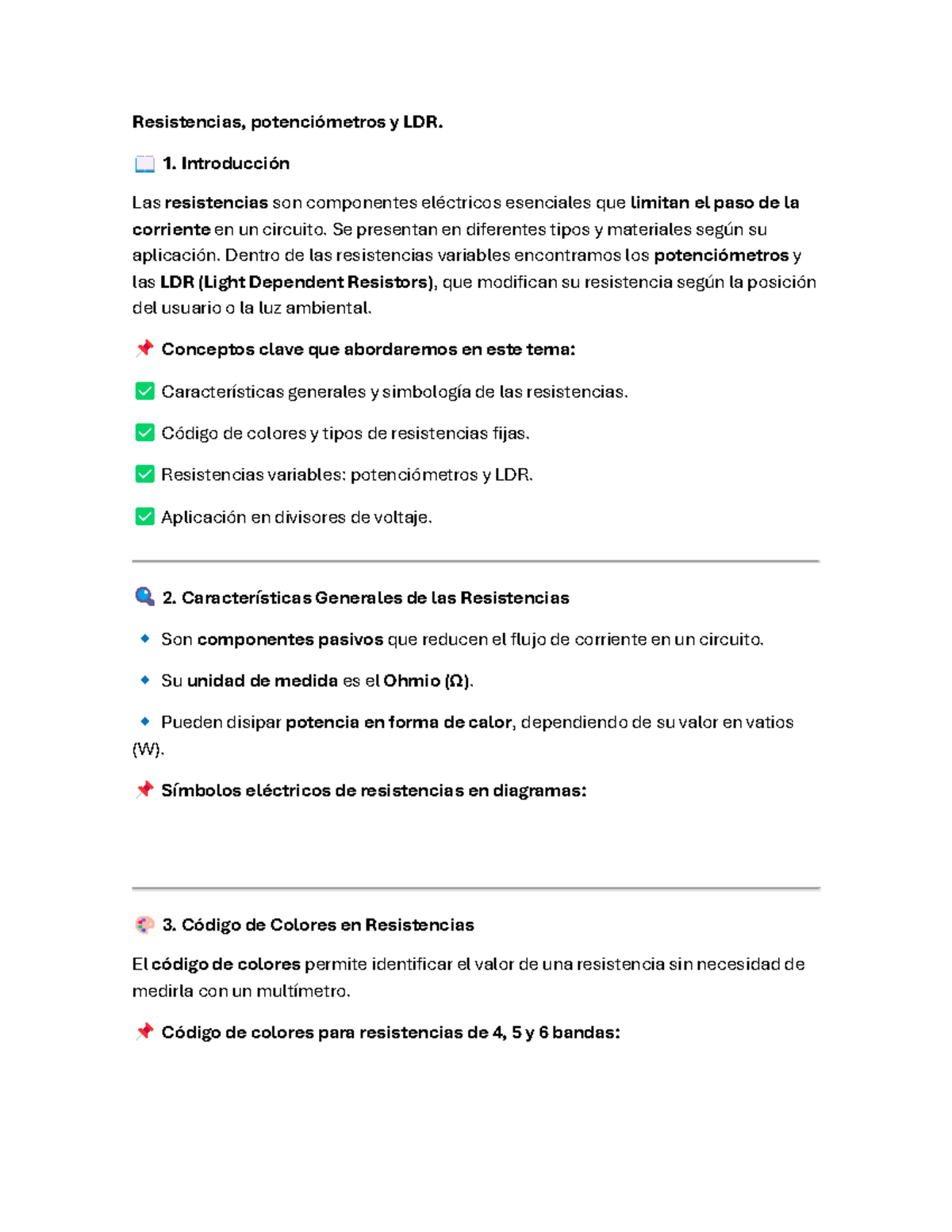 TECN 3 - Resistencias, Potenciómetros y Capacitores: Fundamentos y ...